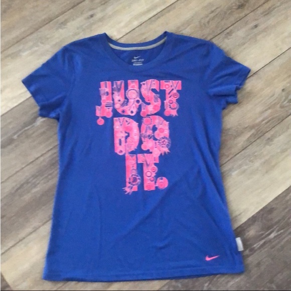 Nike | Tops | Nike Fun Just Do It Dri Fit Tshirt Size M | Poshmark
